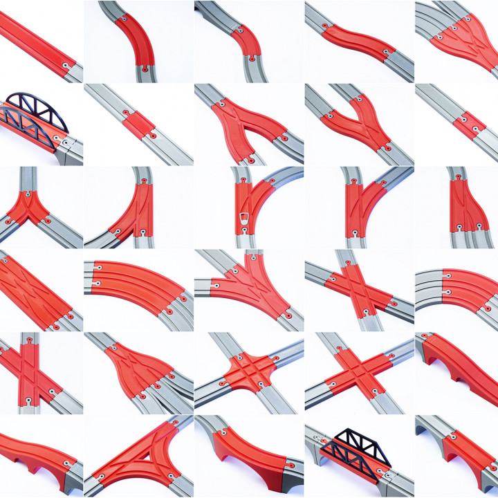 3D Printable Criss-cross Track - H2 by Michal Fanta
