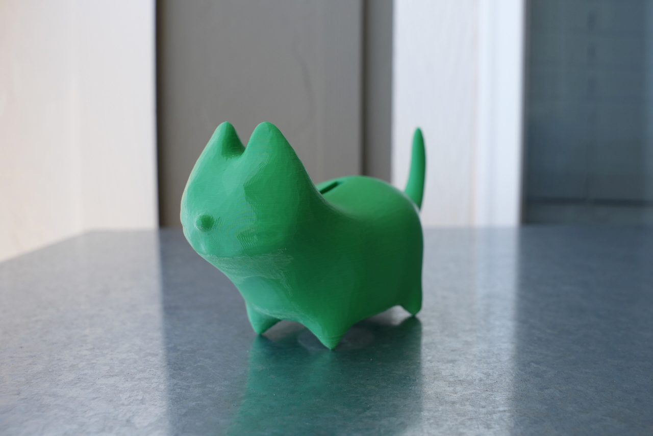 3D Printable Cat piggy bank by Philippe Barreaud