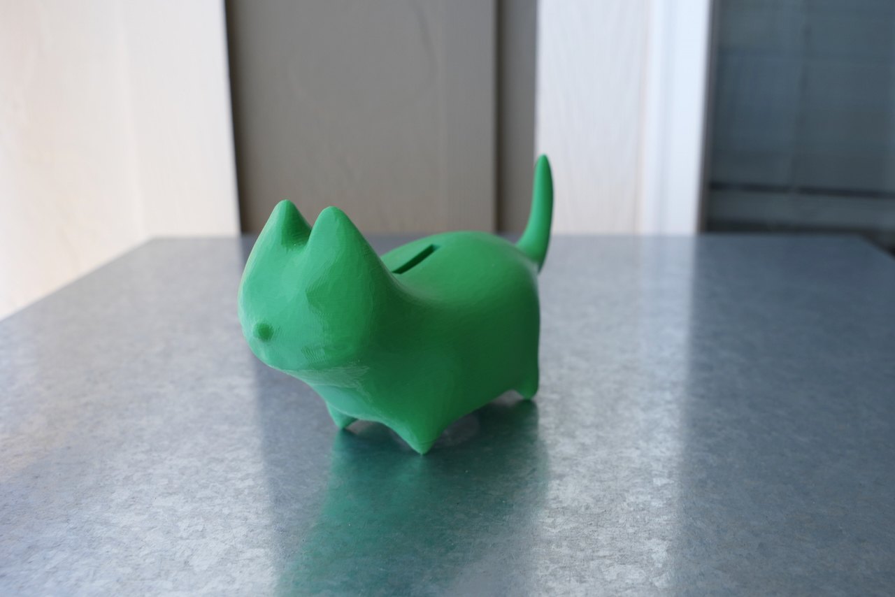 3D Printable Cat piggy bank by Philippe Barreaud