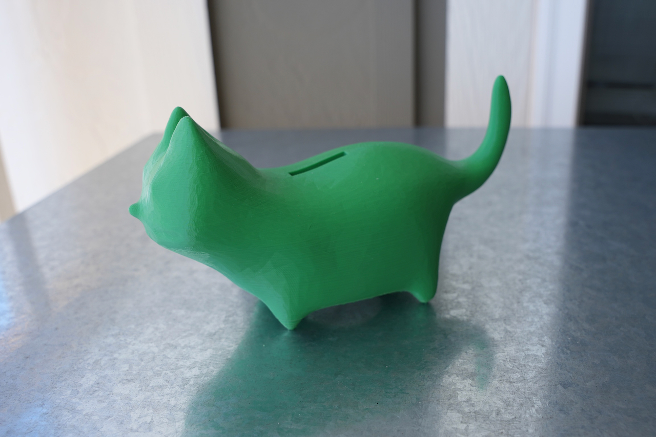 3D Printable Cat piggy bank by Philippe Barreaud