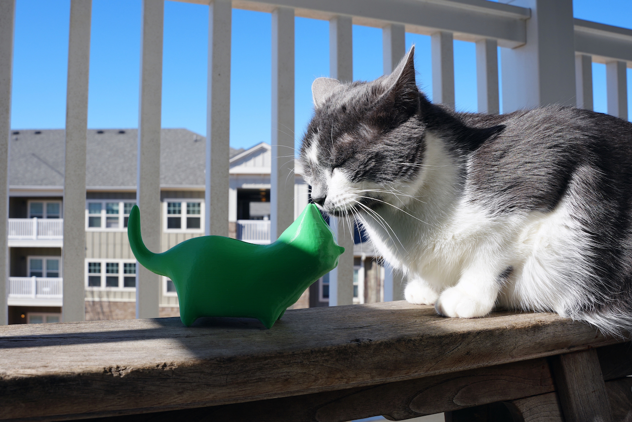 3D Printable Cat piggy bank by Philippe Barreaud