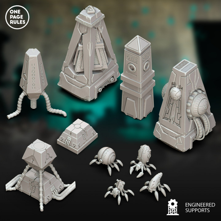 3D Printable Robot Legions Scatter Terrain by One Page Rules