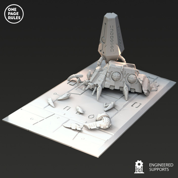 3D Printable Robot Legions Area Terrain by One Page Rules
