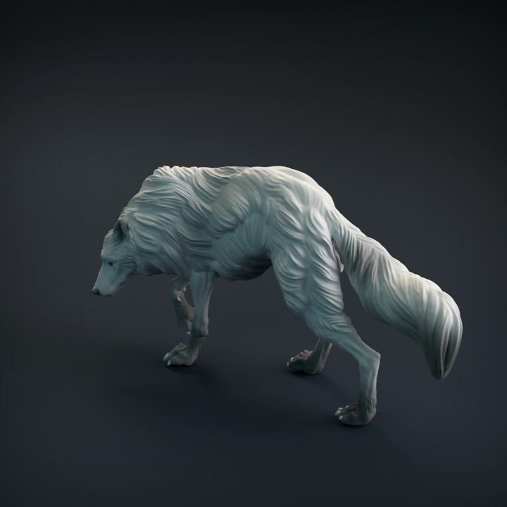 3D Printable Wolf by Animal Den Miniatures