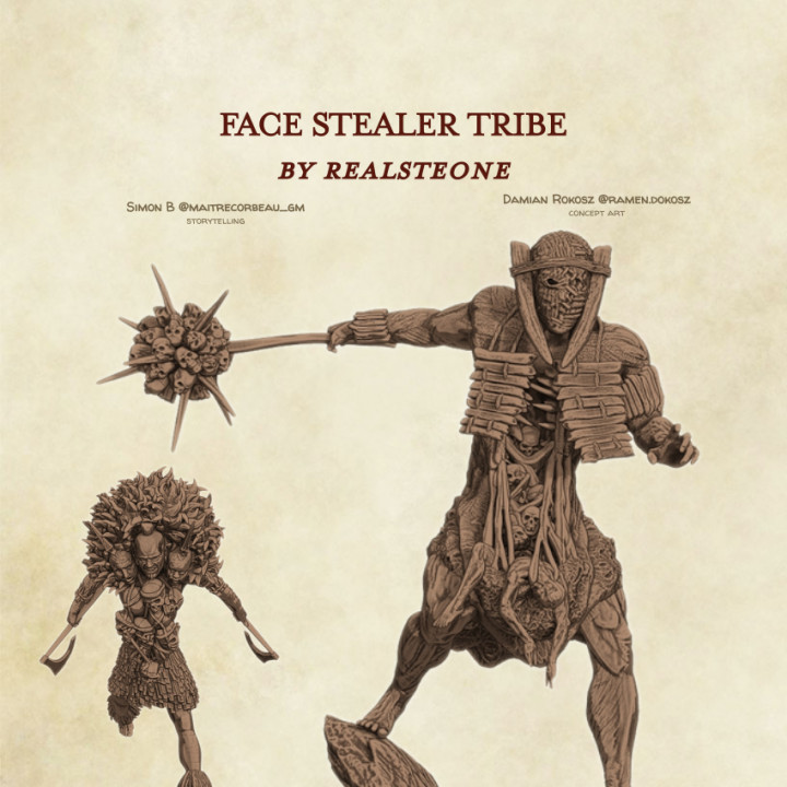 3D Printable Stilt Walkers by realsteone miniatures