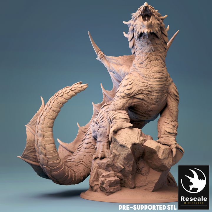 3D Printable Elder Brown Dragon by Rescale Miniatures