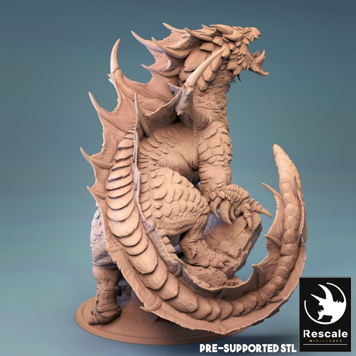 3D Printable Elder Brown Dragon by Rescale Miniatures