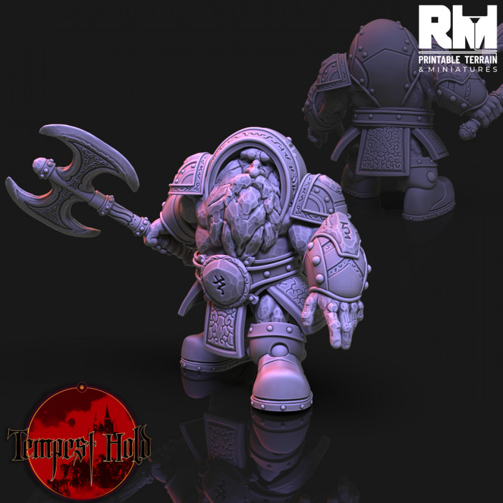 3D Printable Mallakson's Folk Stone Dwarf by RMPrintable