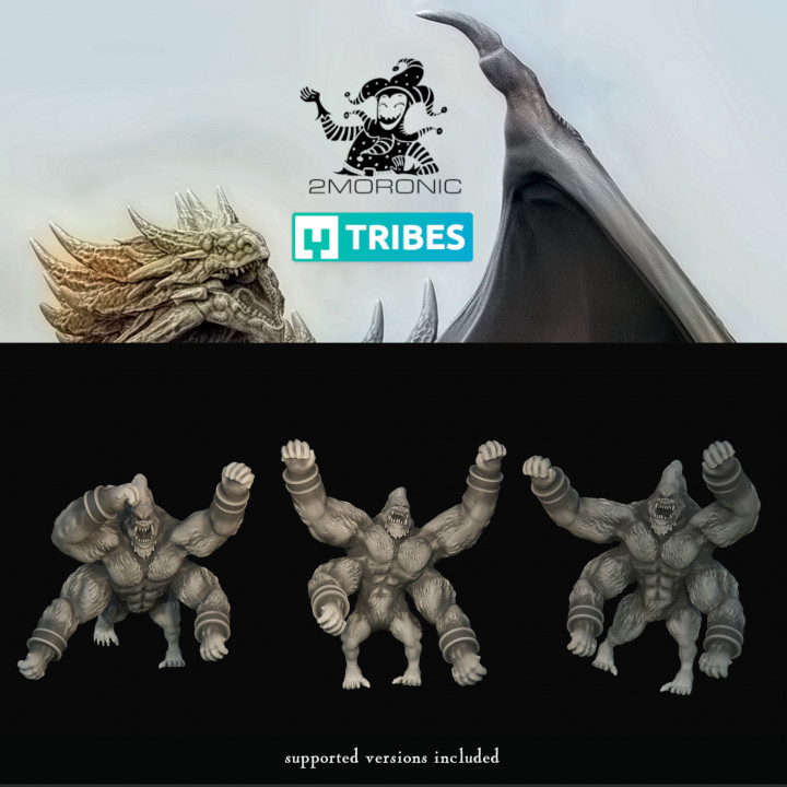 3D Printable Girallon Demons (1 inch/25 mm base, 1.25+ inch/36 mm ...