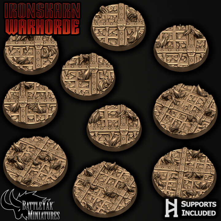 3D Printable Iron Foundry Bases by Battle Yak Miniatures