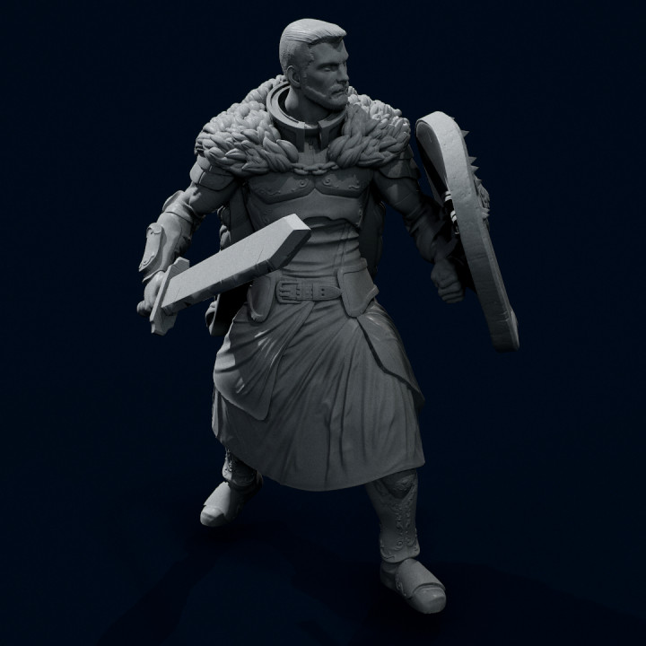 3D Printable 75mm Human Fighter by Jeremy Smith
