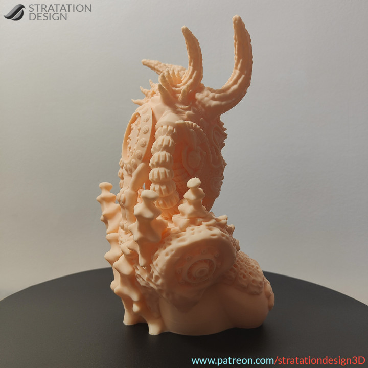 3D Printable Felyra, the Succubus Cyborg bust by Stratation Design