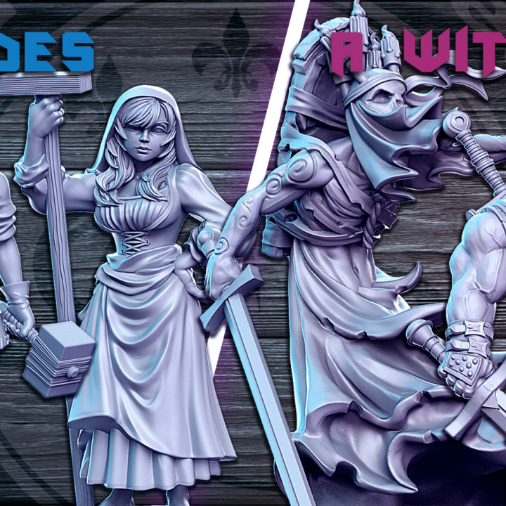 3D Printable Full and PRE-SUPPORTED 32 A Witcher Contract Vol.3 Peasant ...