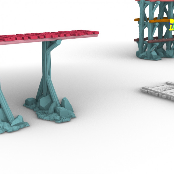 3D Printable Scaffolding Super Set 1 by GameScape3D