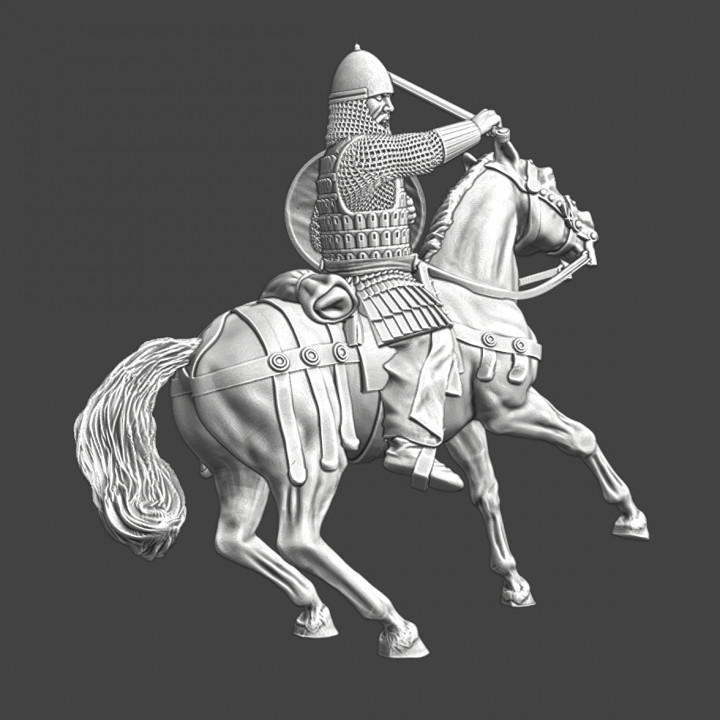 3D Printable Medieval mounted Russian knight - with sword by Northern ...