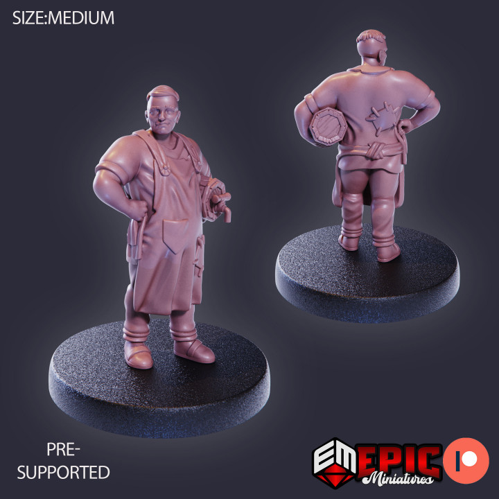 3D Printable Villager Brewer / Human Character by Epic-Miniatures