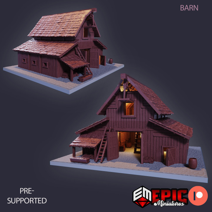 3D Printable Barn / Farm Building / Farmhouse / Playable Interior by ...