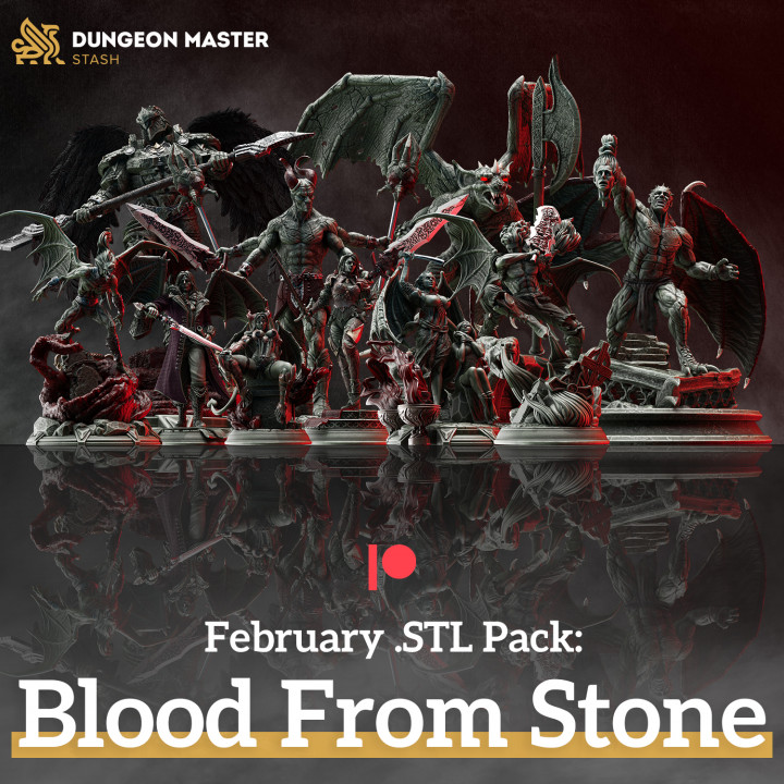 3D Printable Blood from Stone (DM Stash Feb '22 Bundle) by DM Stash