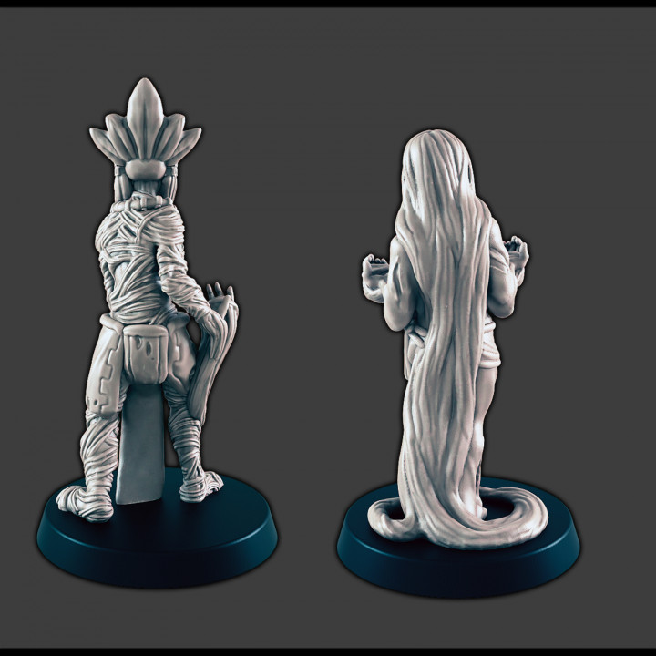 3D Printable Jungle Mummy Lord and Drown Maiden [SUPPORT-FREE] by Evan ...