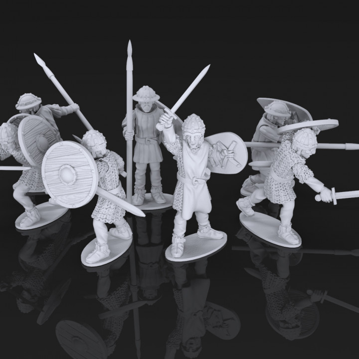 3D Printable Early crusades Christian infantry by BattleCat Miniatures