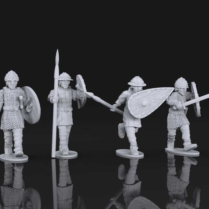 3D Printable Early crusades Christian infantry by BattleCat Miniatures