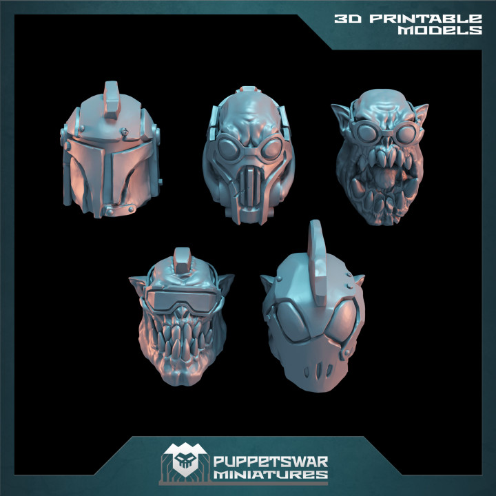 3D Printable Rocket Orcs by Puppetswar Miniatures