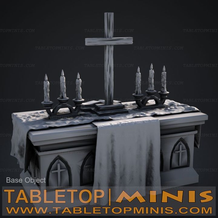 3D Printable Church Altar by TableTopMinis