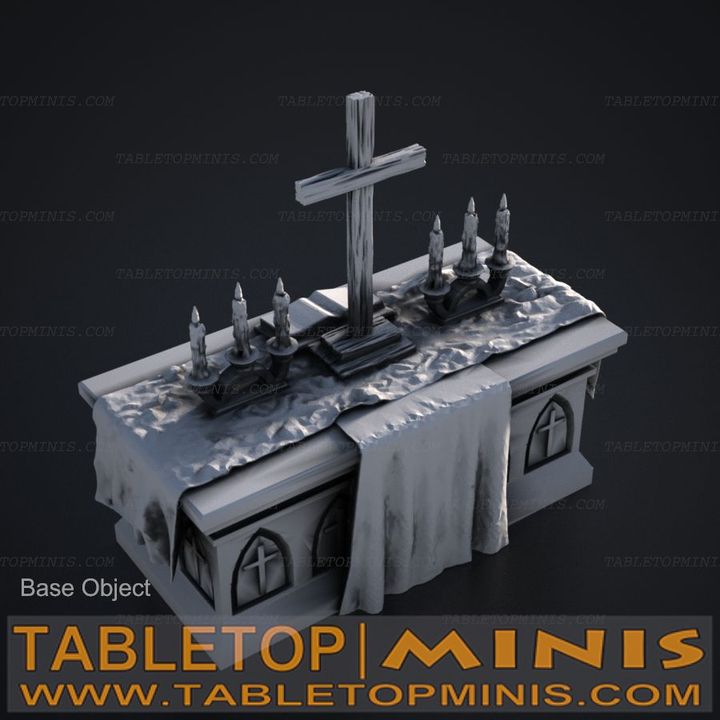 3D Printable Church Altar by TableTopMinis