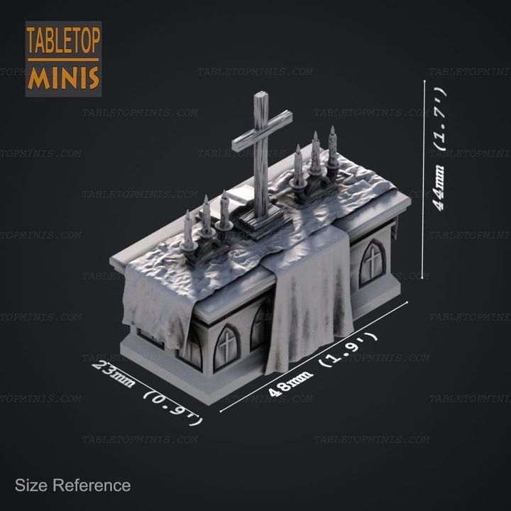 3D Printable Church Altar by TableTopMinis