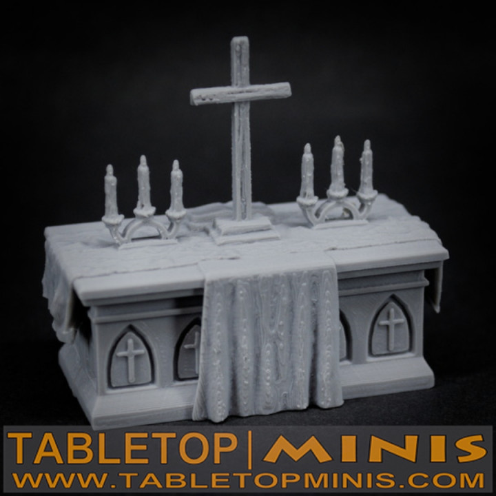 3D Printable Church Altar by TableTopMinis