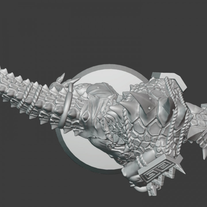 3D Printable FANTASY FOOTBALL LIZARD BLOCKER 1 by BruteFun Miniatures