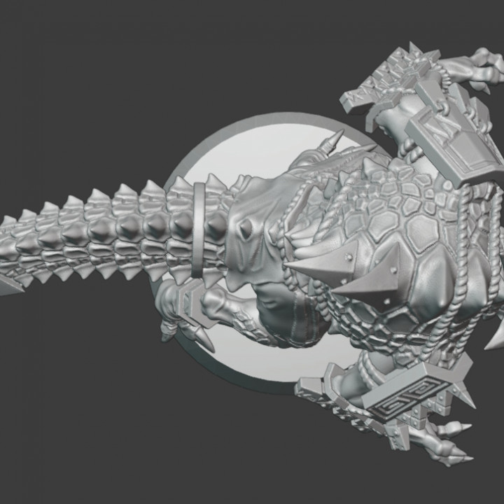 3D Printable FANTASY FOOTBALL LIZARD BLOCKER 2 by BruteFun Miniatures