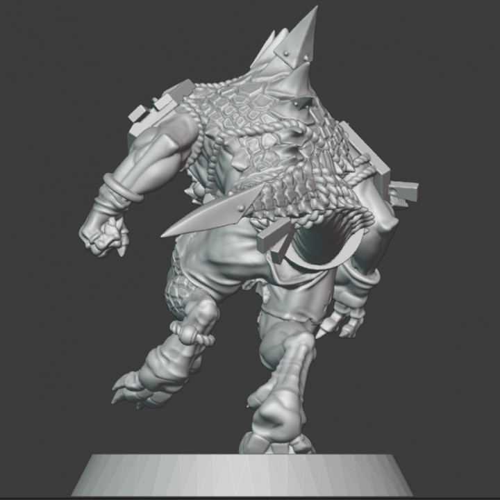 3D Printable FANTASY FOOTBALL LIZARD BLOCKER 3 by BruteFun Minatures