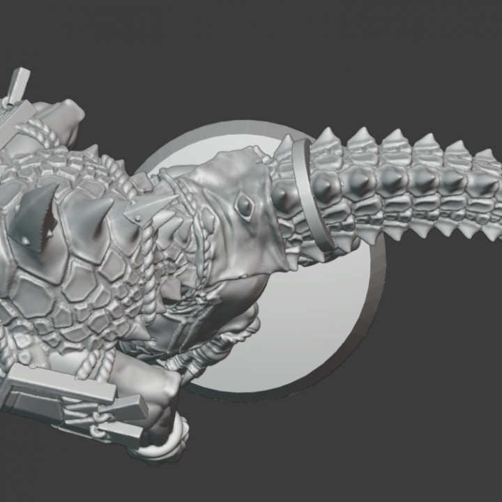 3D Printable FANTASY FOOTBALL LIZARD BLOCKER 3 by BruteFun Minatures