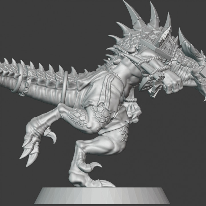 3D Printable FANTASY FOOTBALL LIZARD BLOCKER 4 by BruteFun Miniatures