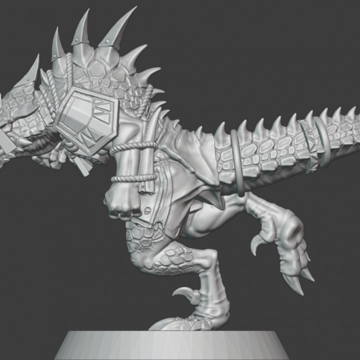 3D Printable FANTASY FOOTBALL LIZARD BLOCKER 4 by BruteFun Miniatures