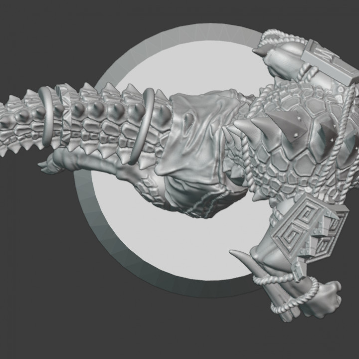 3D Printable FANTASY FOOTBALL LIZARD BLOCKER 4 by BruteFun Miniatures