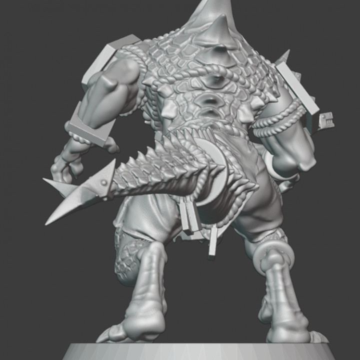 3D Printable FANTASY FOOTBALL LIZARD BLOCKER 5 by BruteFun Miniatures
