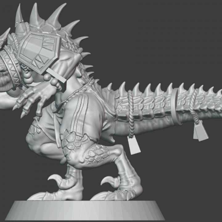 3D Printable FANTASY FOOTBALL LIZARD BLOCKER 5 by BruteFun Miniatures
