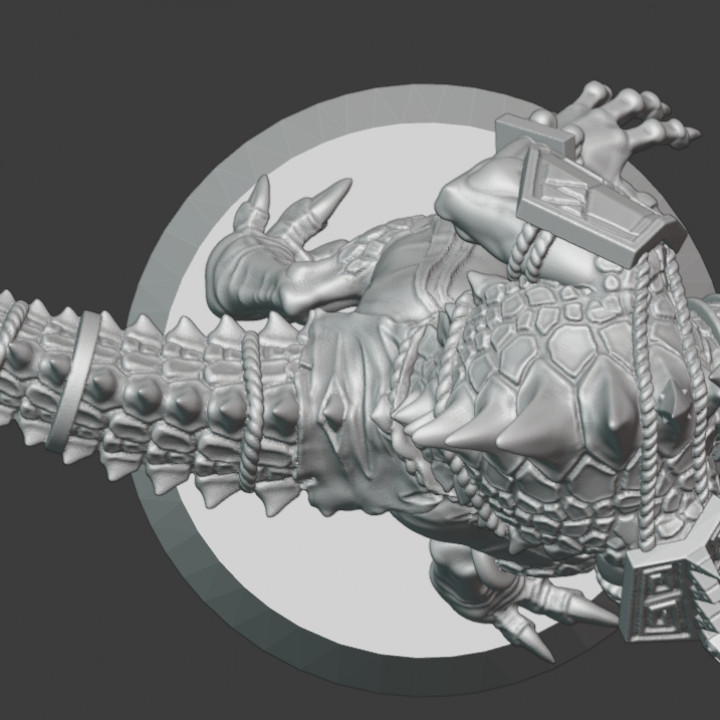 3D Printable FANTASY FOOTBALL LIZARD BLOCKER 5 by BruteFun Miniatures