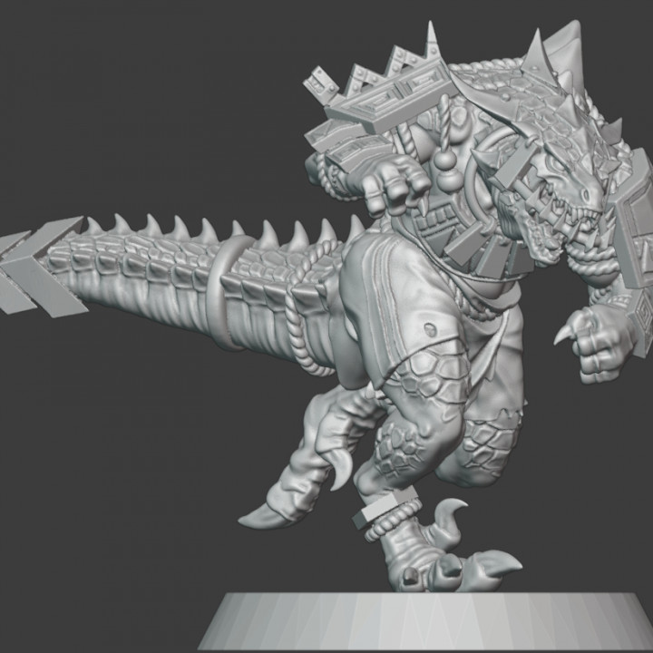 3D Printable FANTASY FOOTBALL LIZARD BLOCKER 6 by BruteFun Miniatures
