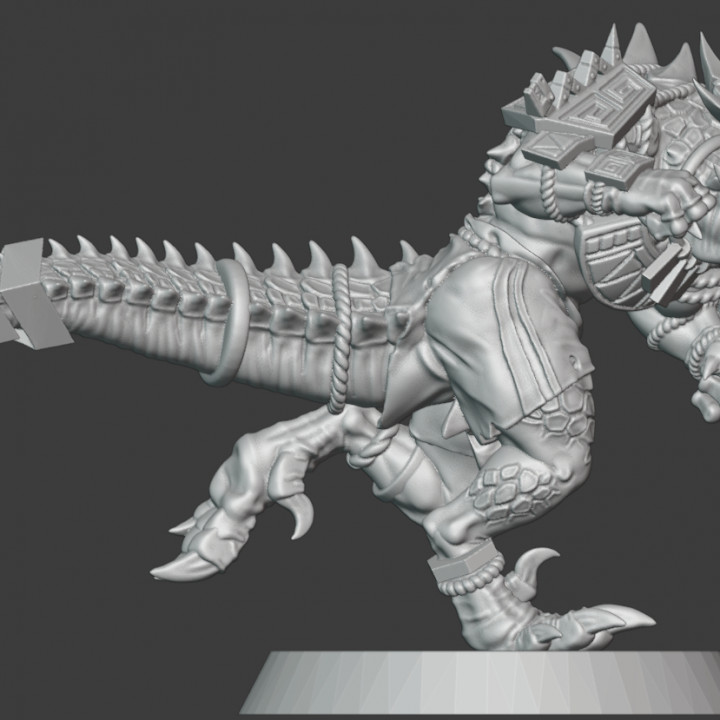 3D Printable FANTASY FOOTBALL LIZARD BLOCKER 6 by BruteFun Miniatures