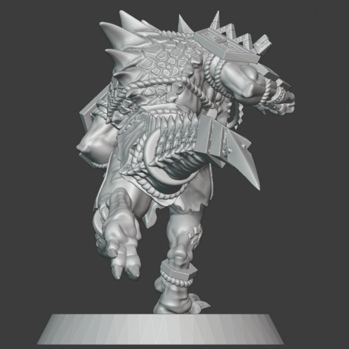 3D Printable FANTASY FOOTBALL LIZARD BLOCKER 6 by BruteFun Miniatures