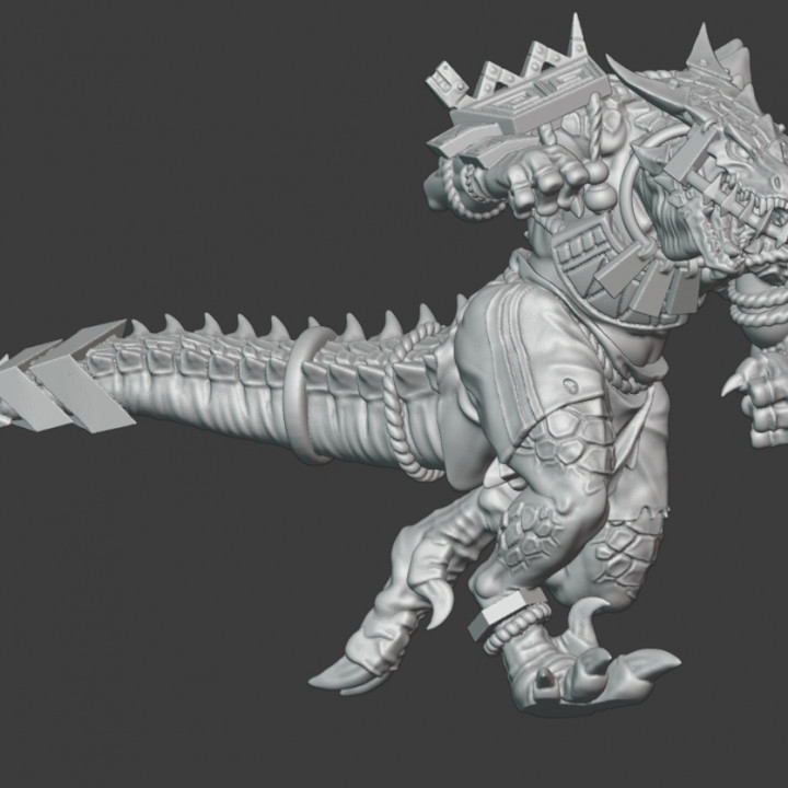 3D Printable FANTASY FOOTBALL LIZARD BLOCKER 6 by BruteFun Miniatures