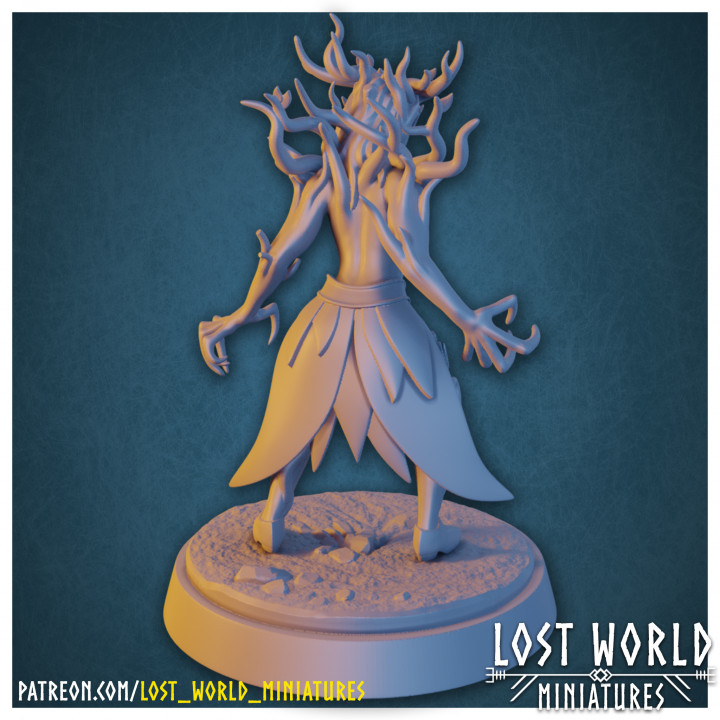 3D Printable Dryad Miniatures set by Lost World Miniatures