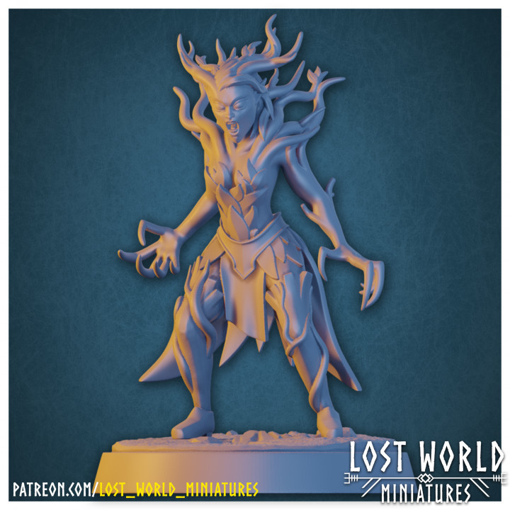 3D Printable Dryad Miniatures set by Lost World Miniatures