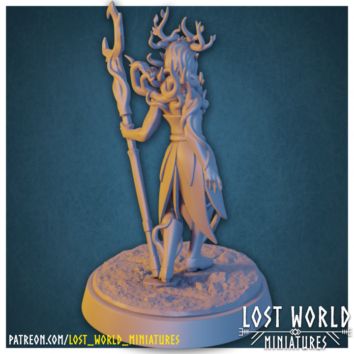 3D Printable Dryad Miniatures set by Lost World Miniatures