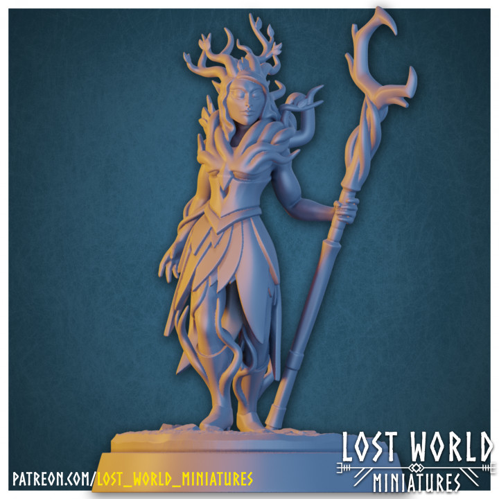 3D Printable Dryad Miniatures set by Lost World Miniatures