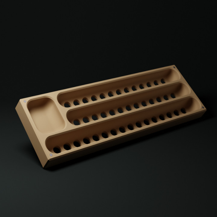 3D Printable Paint Brush & Modelling Tool Organizer by Arctanis Games
