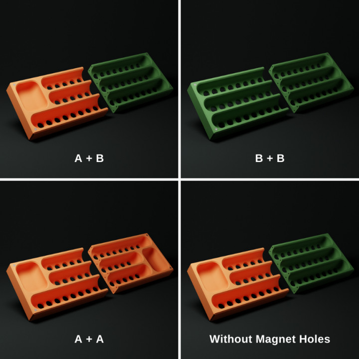 3D Printable Paint Brush & Modelling Tool Organizer by Arctanis Games